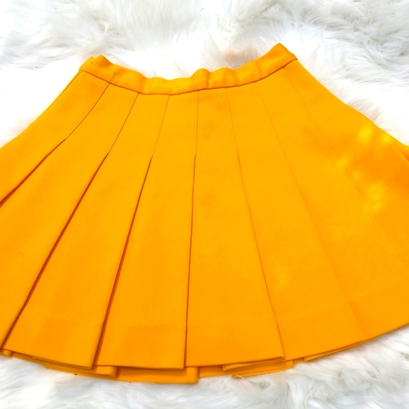 Vintage | Skirts | Yellow Cheerleader Skirt Cheer Pleated Vintage ...
